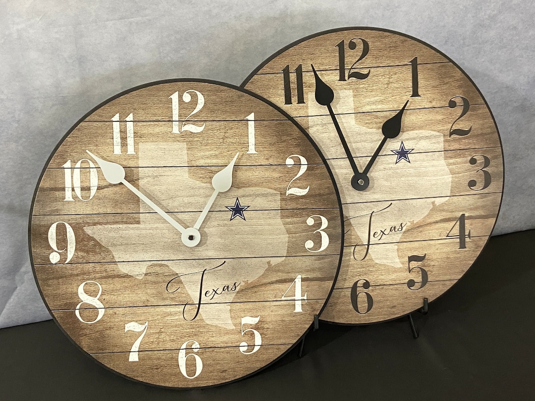 Texas State Personalizable Wall Clock, Large Wall Clock, Choose From 8 ...