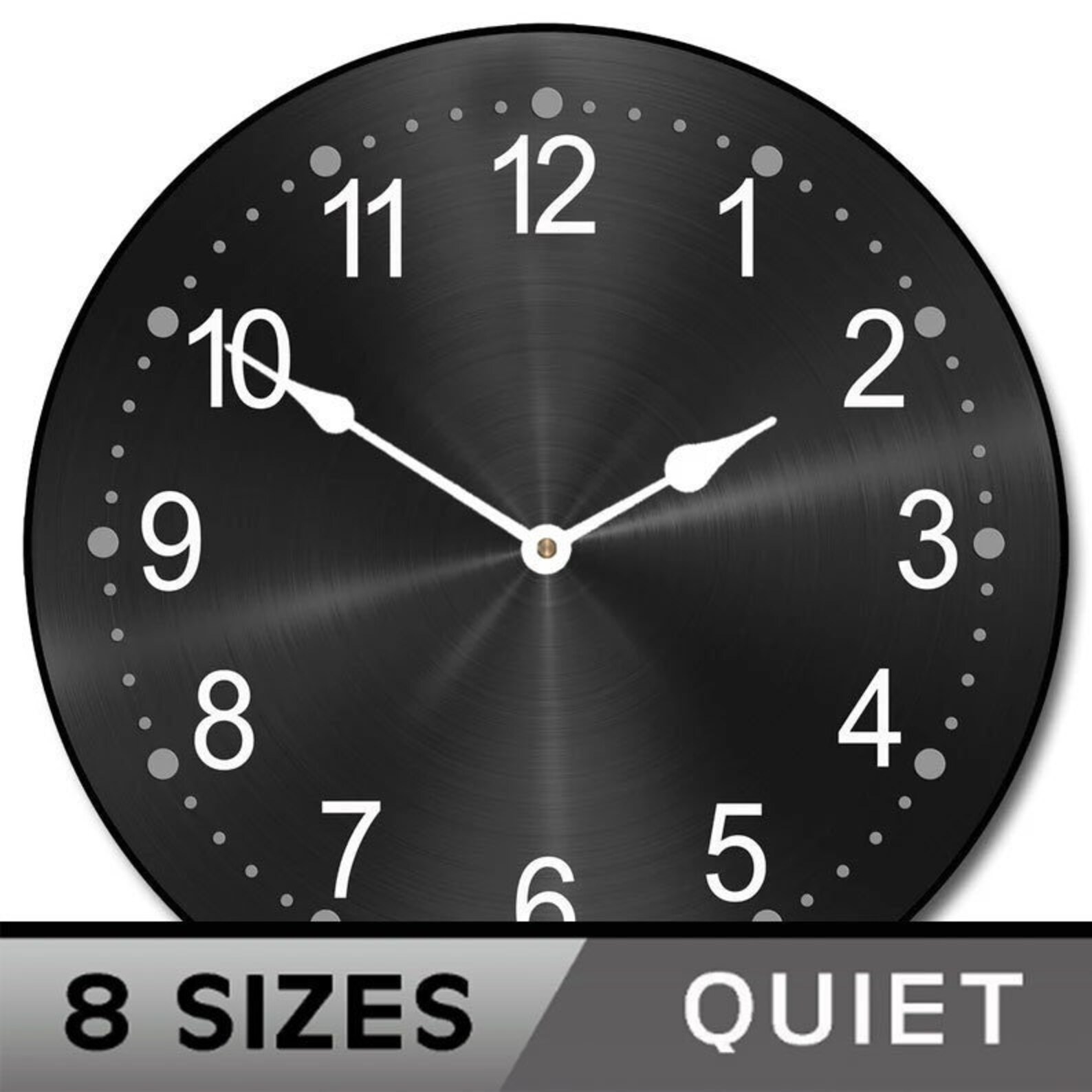 Heavy Metal Black Wall Clock 8 Sizes to Choose Made in USA - Etsy