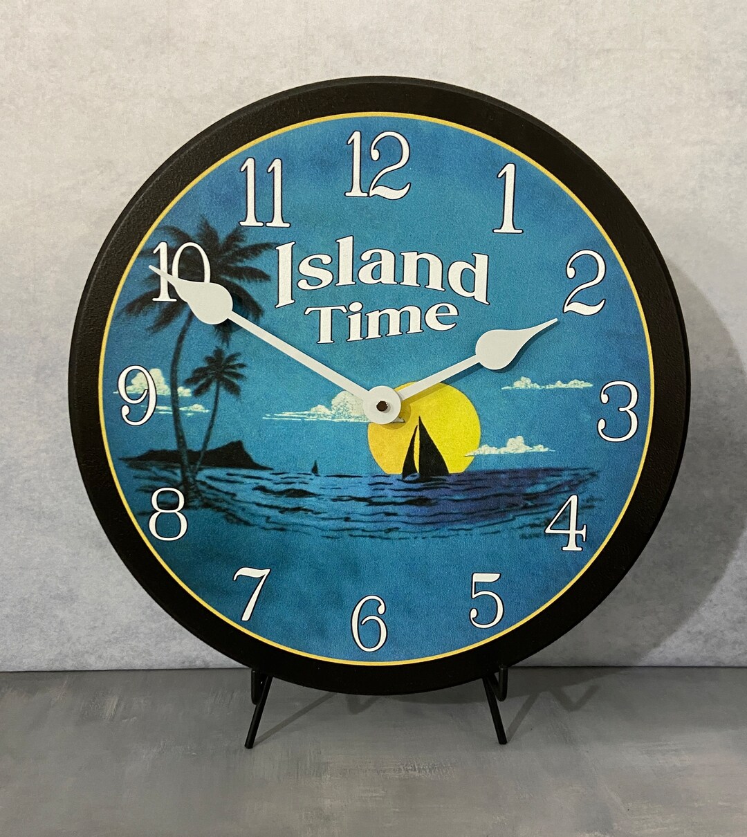 Island Beach Wall Clock, Large Wall Clock, Choose From 8 Sizes. Extra ...