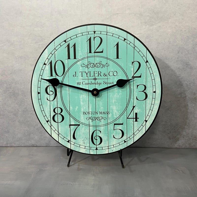Turquoise Clock - Etsy