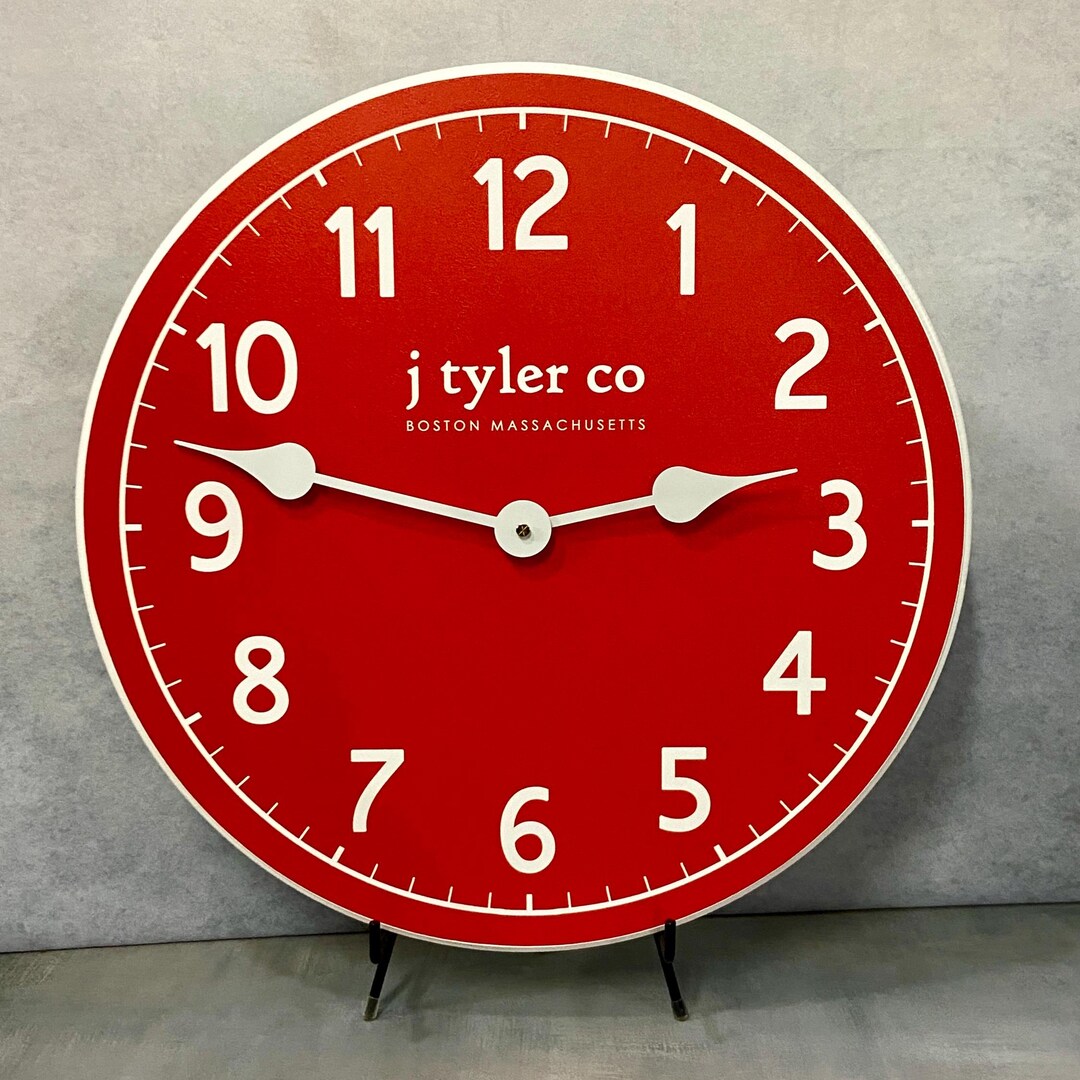 New Traditional Red Wall Clock, 8 Sizes to Choose, Made in USA ...