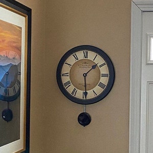 Galway Black Pendulum Wall Clock, 5 Sizes, Lifetime Warranty, Quiet, Non-ticking, Free ...