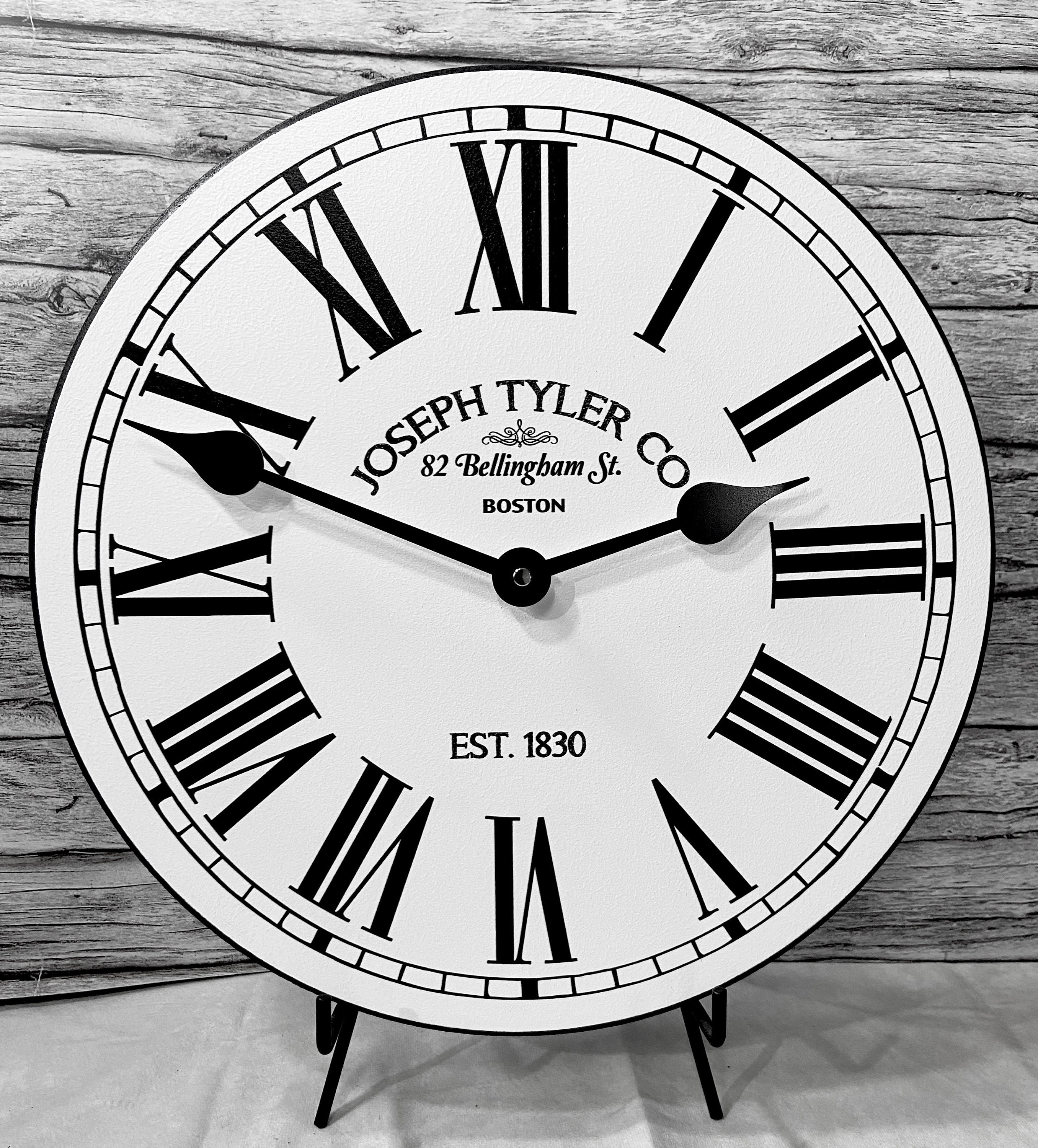 Hamilton White Wall Clock, Large Wall Clock, Choose From 8 Sizes. Extra ...