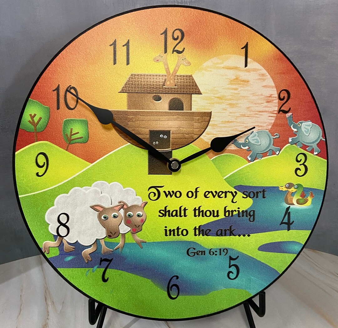 Noah's Ark Wall Clock, 8 Sizes, Quiet Mechanism, LIFETIME WARRANTY - Etsy
