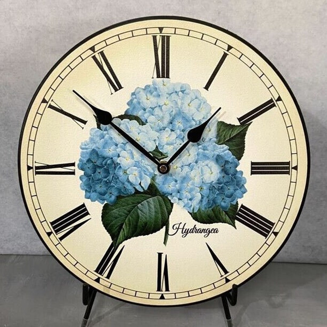 Hydrangea Wall Clock, 8 Sizes to Choose, Made in USA, Lifetime Warranty ...