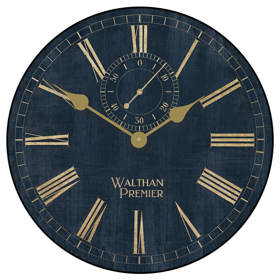 Navy Alston Walton Clock , 8 Sizes!!, EXTRA Quiet Mechanism, Lifetime ...
