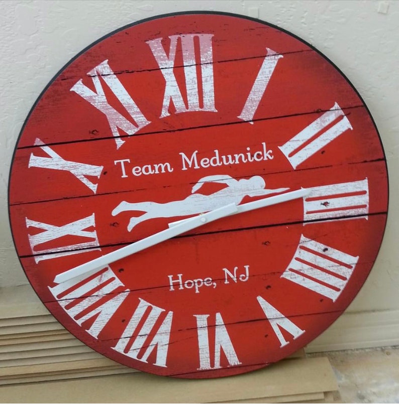 Pier 39 Red Wall Clock 8 Sizes to Choose Made in USA - Etsy