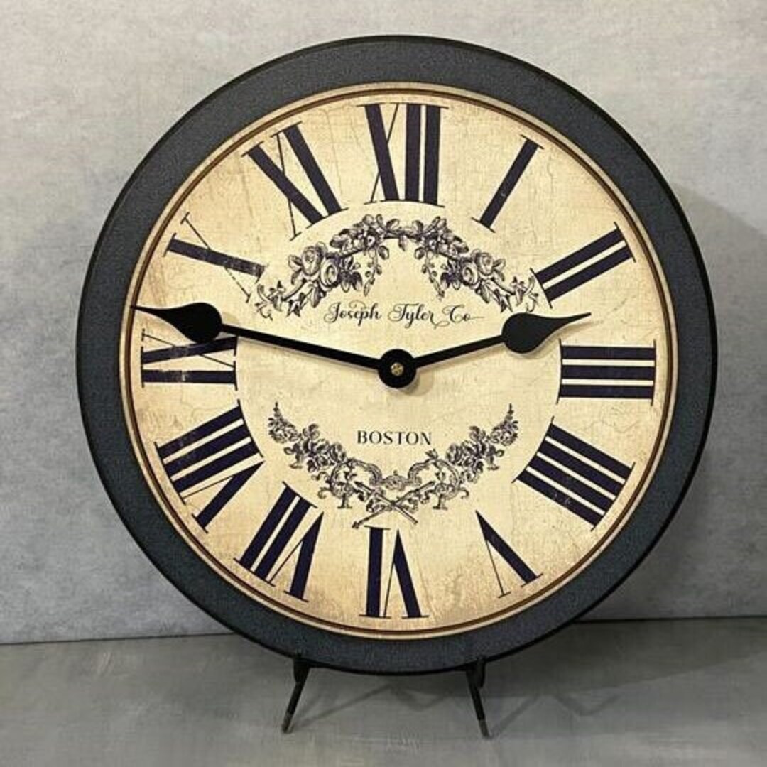 Charmant Navy & Tan Wall Clock, 8 Sizes to Choose, Made in USA ...