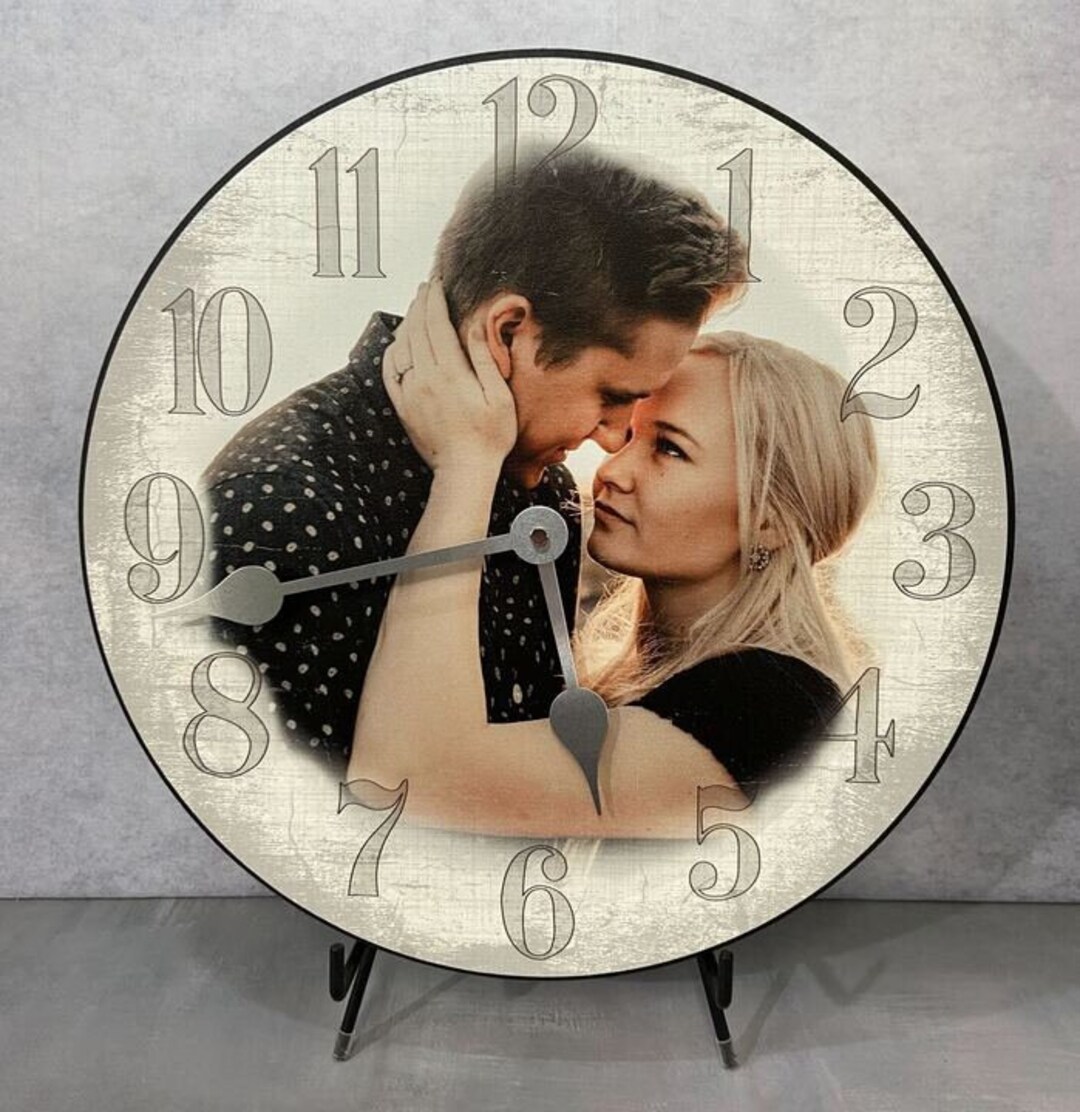 Personalized Photo Wall Clock, 8 Sizes!!, EXTRA Quiet Mechanism ...