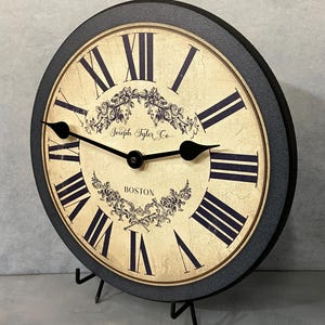 Charmant Navy & Tan Wall Clock, 8 Sizes to Choose, Made in USA ...