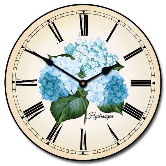 Hydrangea Wall Clock 8 Sizes to Choose Made in USA Lifetime - Etsy