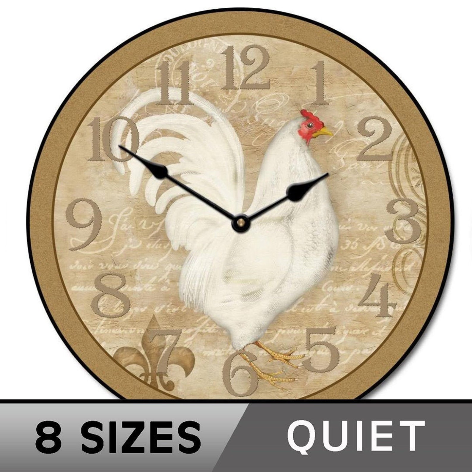 White French Hen Wall Clock - Etsy
