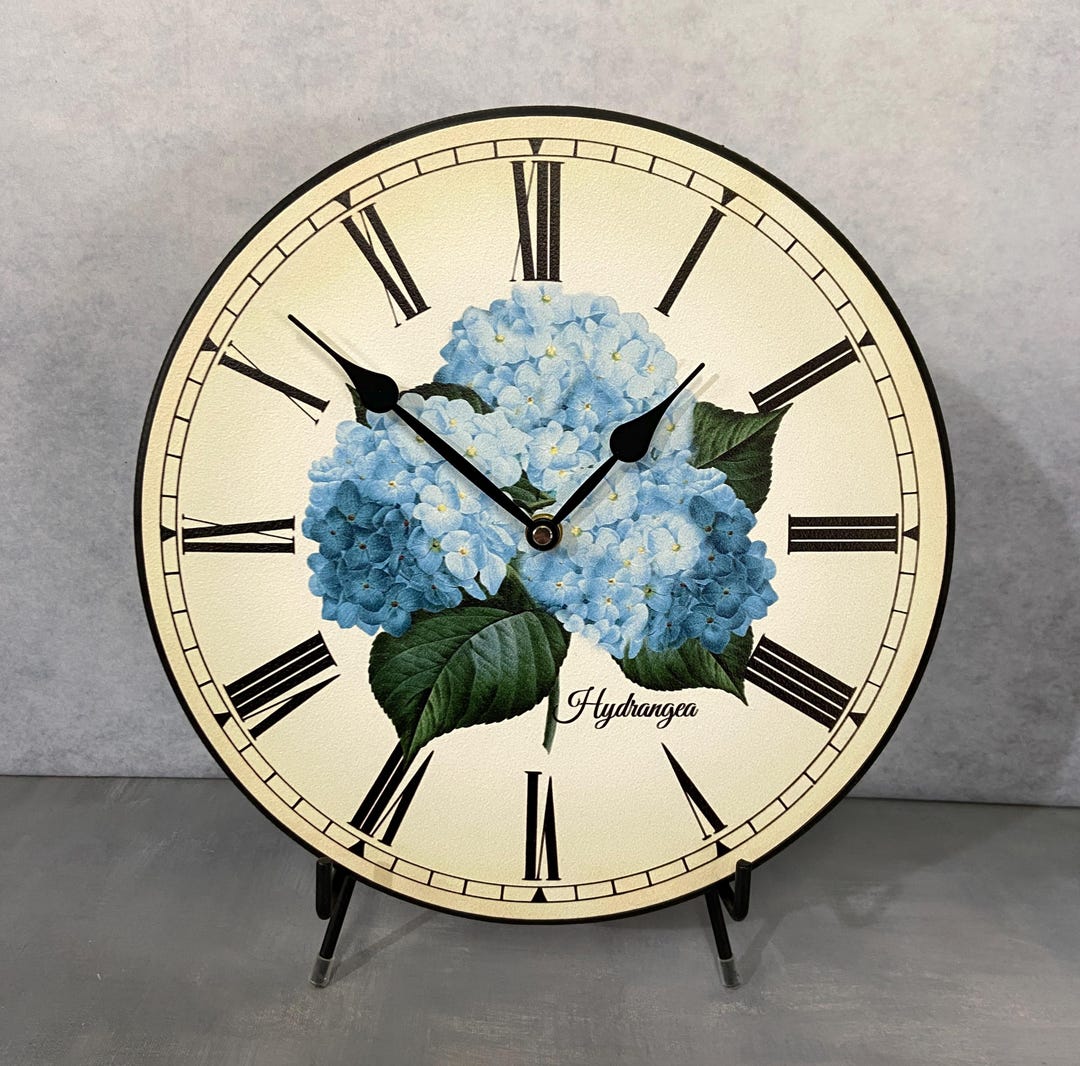 Hydrangea Wall Clock, 8 Sizes to Choose, Made in USA, Lifetime Warranty ...