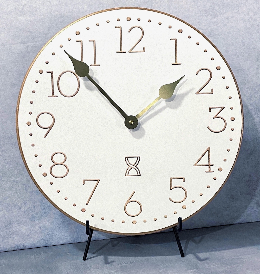 Metallic Gold Wall Clock, 8 Sizes to Choose, Made in USA, Lifetime ...