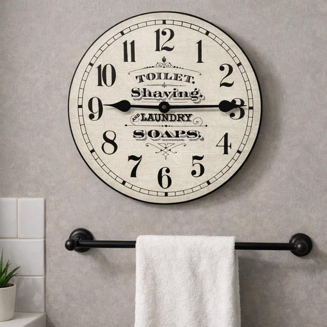 Bathroom Wall Clock, 8 Sizes to Choose, Made in USA, Lifetime Warranty ...