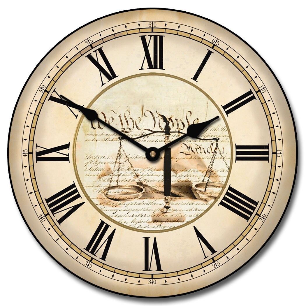 Constitution Wall Clock, 8 Sizes to Choose, Made in USA, Lifetime ...