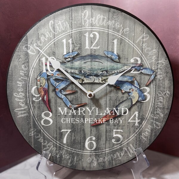 Blue Crab Clock - Etsy