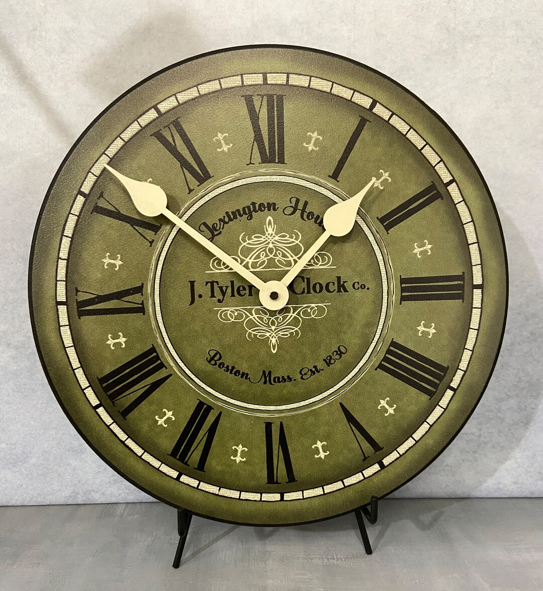 Connecticut Olive Green Wall Clock, 8 Sizes to Choose, Made in USA ...
