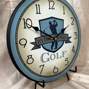 Blue Golf Wall Clock, 8 Sizes to Choose, Made in USA, Lifetime Warranty ...