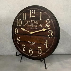 Chestnut Brown Wall Clock, Large Wall Clock, Choose From 8 Sizes. Extra ...