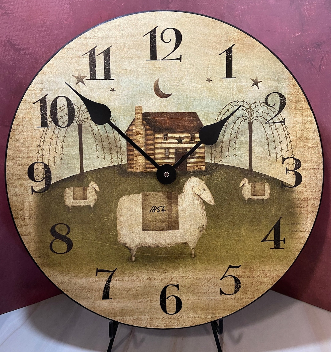 Americana Wall Clock, 8 Sizes, EXTRA Quiet Mechanism, Lifetime Warranty ...