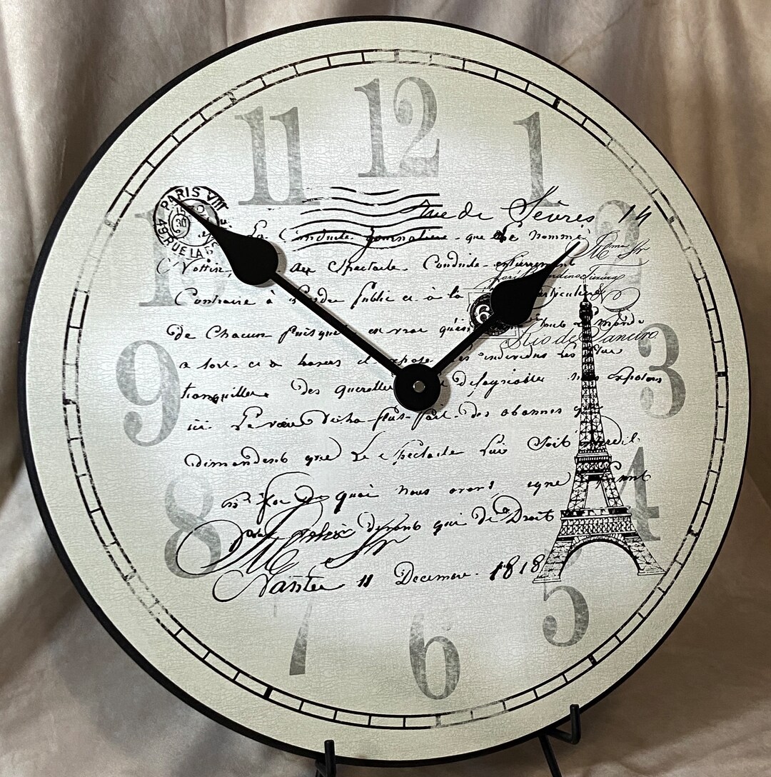 Memories of Paris Wall Clock, Large Wall Clock, Choose From 8 Sizes ...