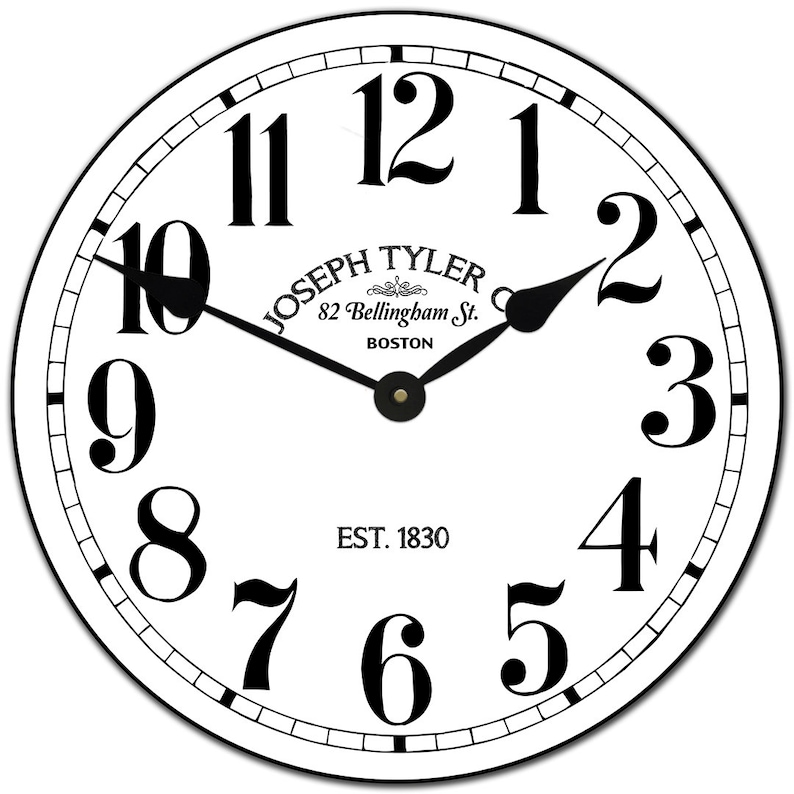 9 White Clock Styles to Choose, 8 Sizes!!, EXTRA Quiet Mechanism ...