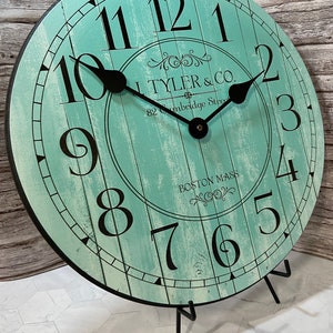 Harbor Turquoise Wall Clock, 8 Sizes, EXTRA Quiet Mechanism, Lifetime ...