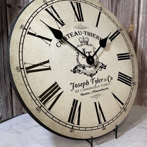 Chateau Thierry Parchment Wall Clock, 8 Sizes, Quiet Mechanism ...