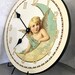 Moon Angel Wall Clock, EXTRA QUIET, Lifetime Warranty, Angel Clock ...