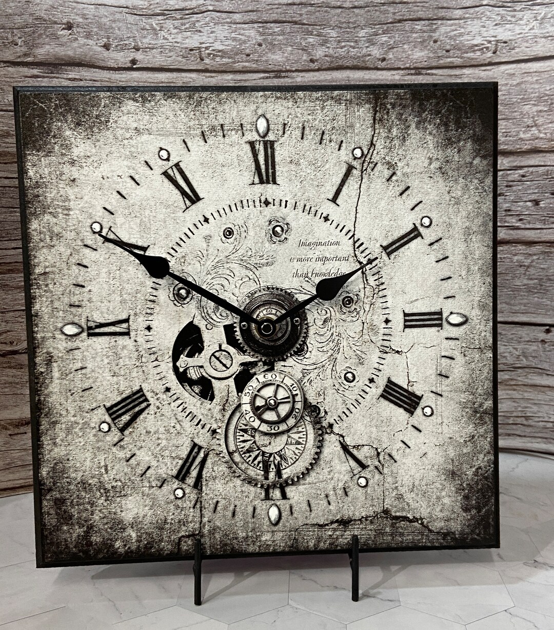 Steampunk Square Wall Clock Large Wall Clock Choose From 5 - Etsy