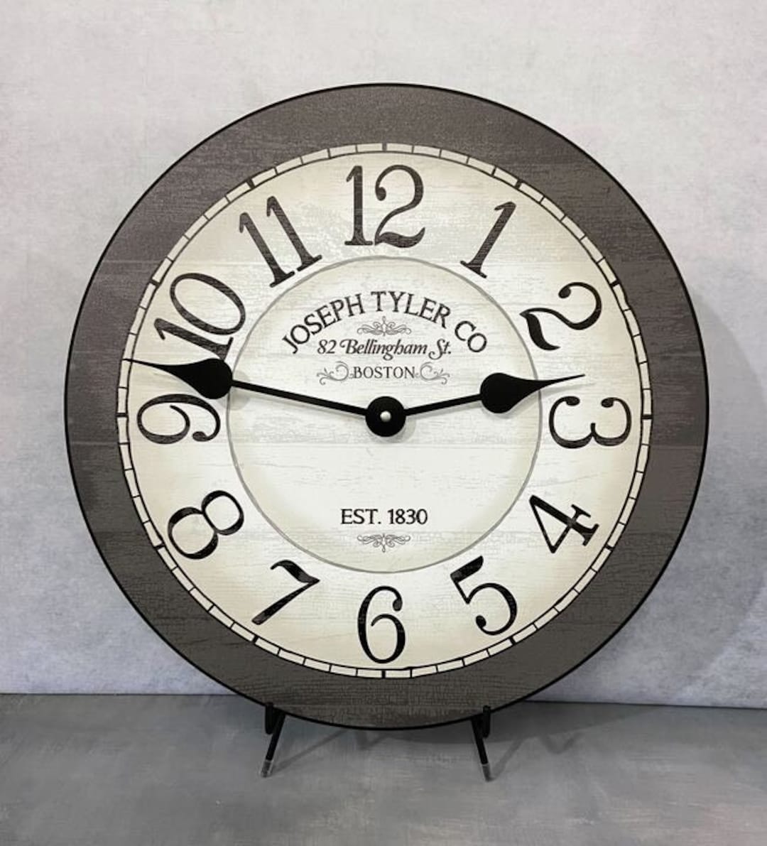 Bellingham Gray Wall Clock, Large Wall Clock, Choose From 8 Sizes ...