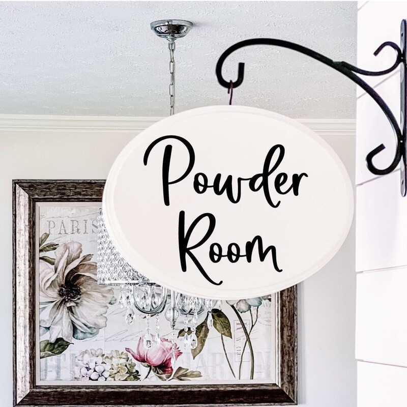 Powder Room Sign - Etsy