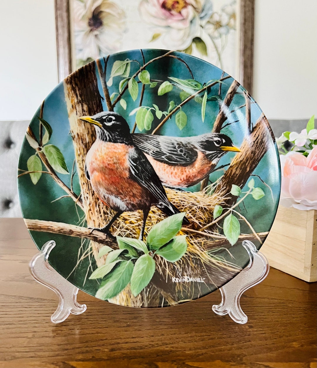 The Robin Knowles Collectors Plate for Wall Rack Plate Decor - Etsy