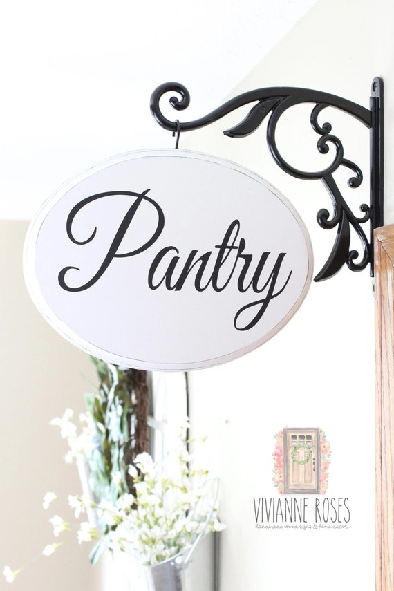 Vivianne Roses Farmhouse Kitchen Wood Sign Storage Closet Sign Pantry ...