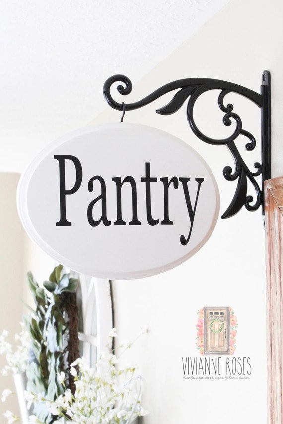 Vivianne Roses Farmhouse Kitchen Wood Sign Storage Closet Sign Pantry ...