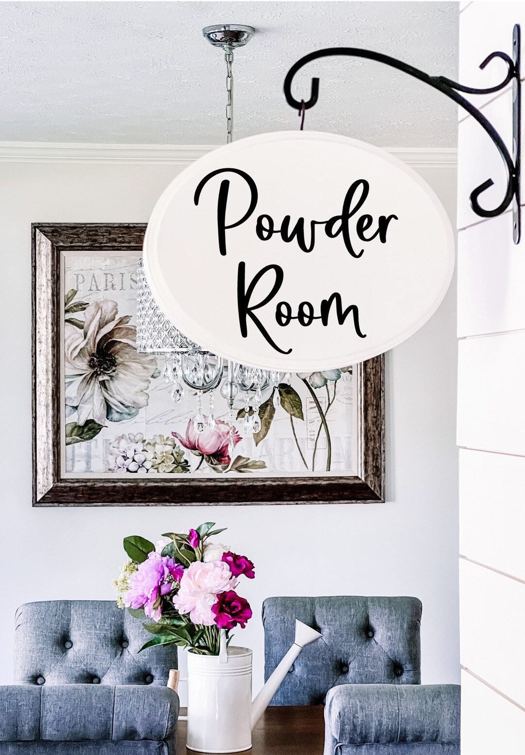 Powder Room, Powder Room Sign, Half Bath Sign, French Country Decor ...