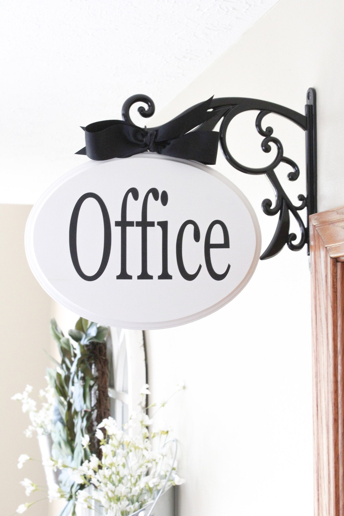 Office Sign Farmhouse Hanging Sign Office Decor French | Etsy