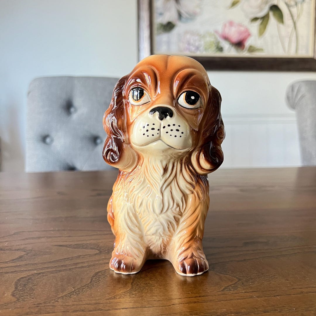 Vintage Cocker Spaniel Ceramic Planter - Inarco Japan Ceramic Cocker ...