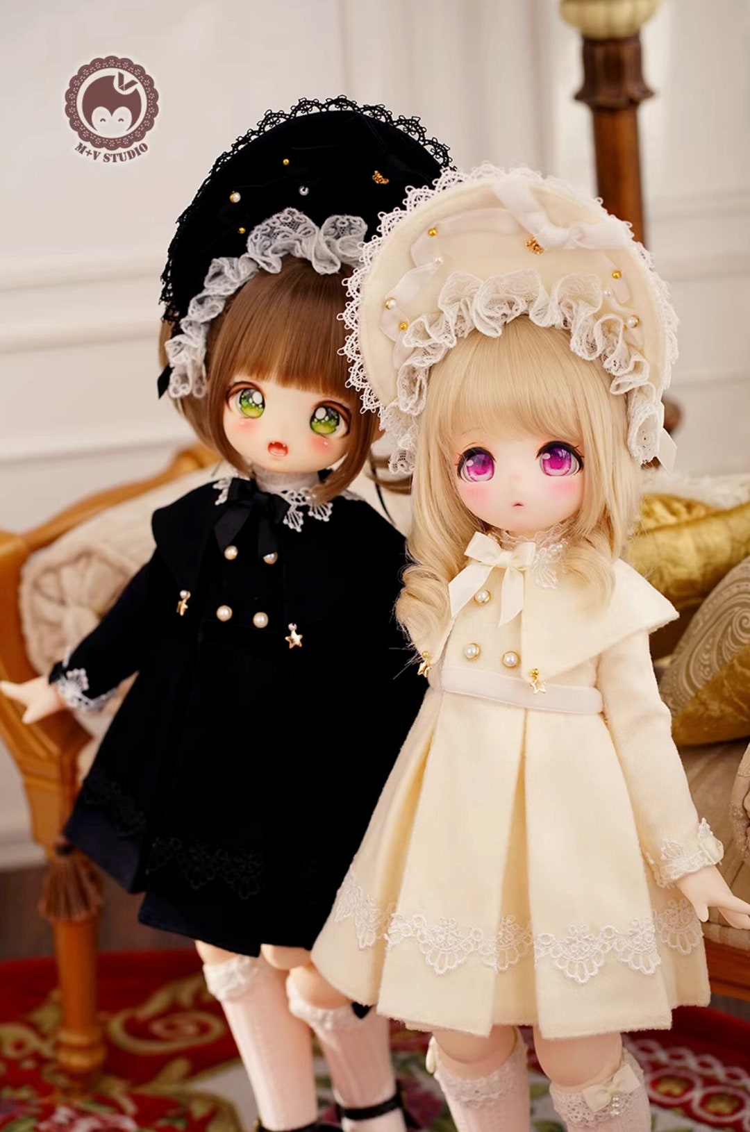 Anna, British Coat Dress Set for MDD MSD Mini Dollfie Dream Puyoodoll ...