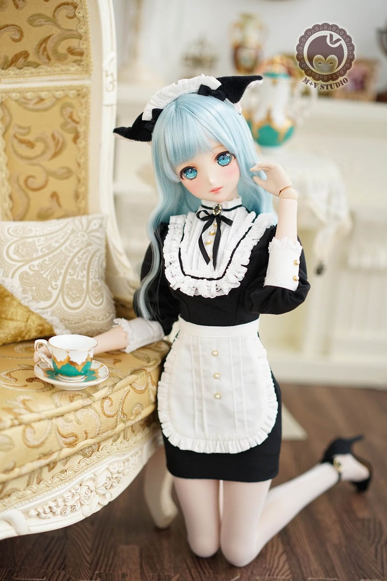 Maid Dress Waitress 2 for Dollfie Dream Smart Doll Girl BJD | Etsy