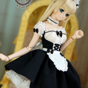 Maid Dress Waitress for Dollfie Dream Smart Doll Girl (BJD) - Etsy