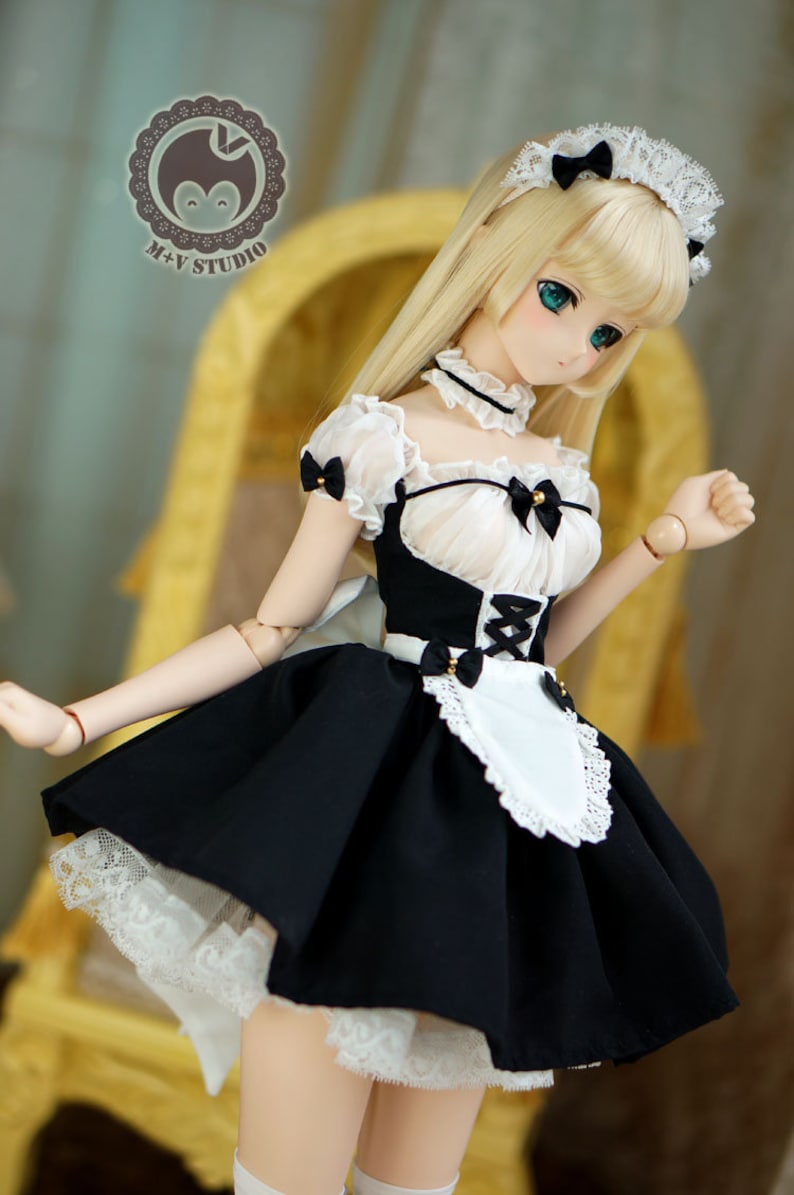 Maid Dress Waitress for Dollfie Dream Smart Doll Girl BJD - Etsy