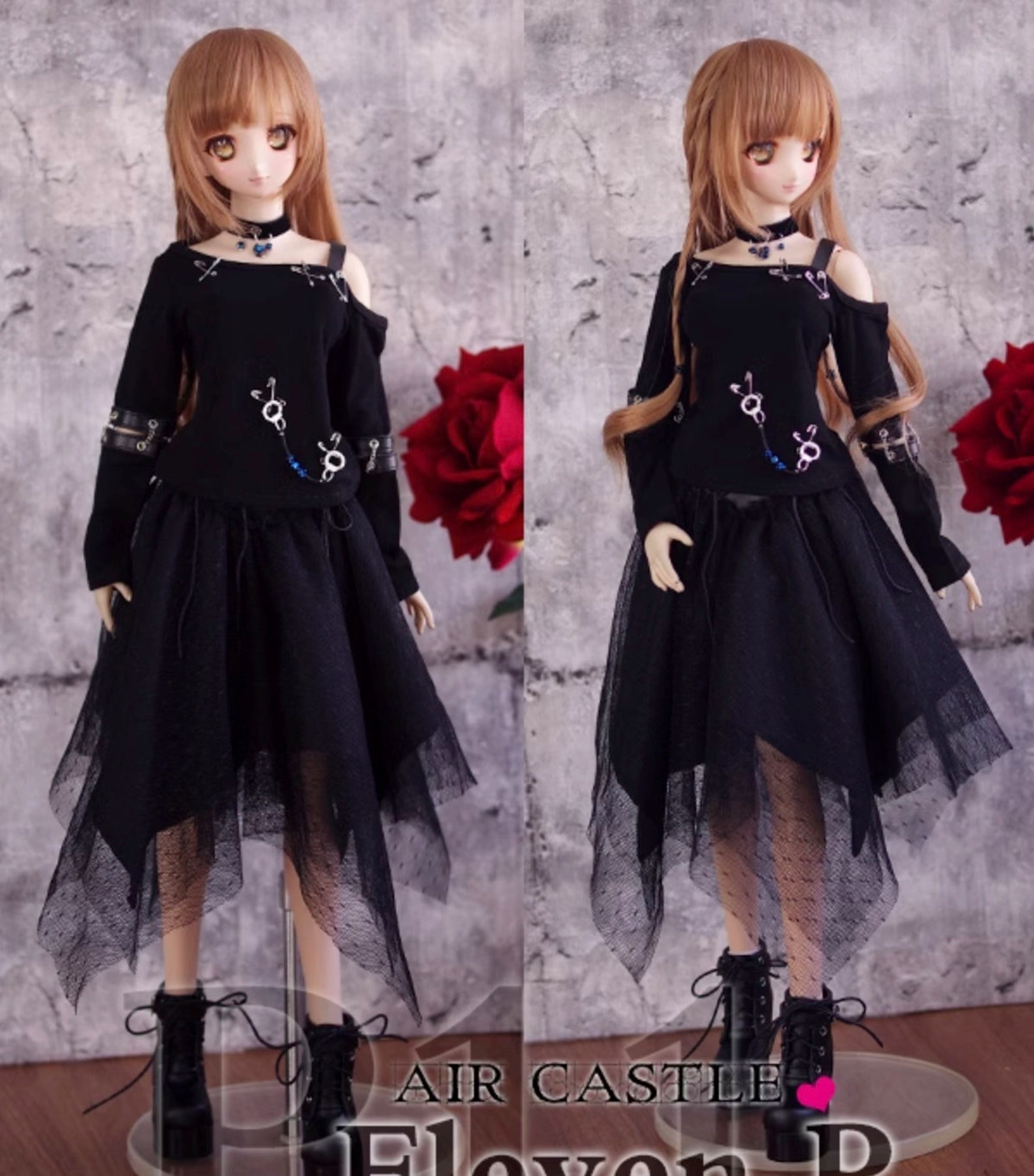 Punk Off-shoulder, Dress Set for Dollfie Dream Smart Doll Girl (BJD) - Etsy