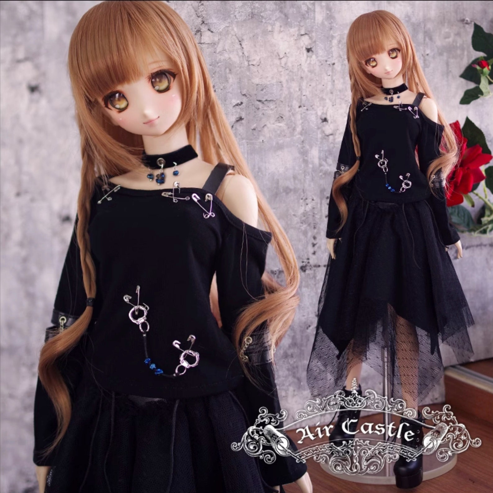 Punk Off-shoulder, Dress Set for Dollfie Dream Smart Doll Girl (BJD) - Etsy