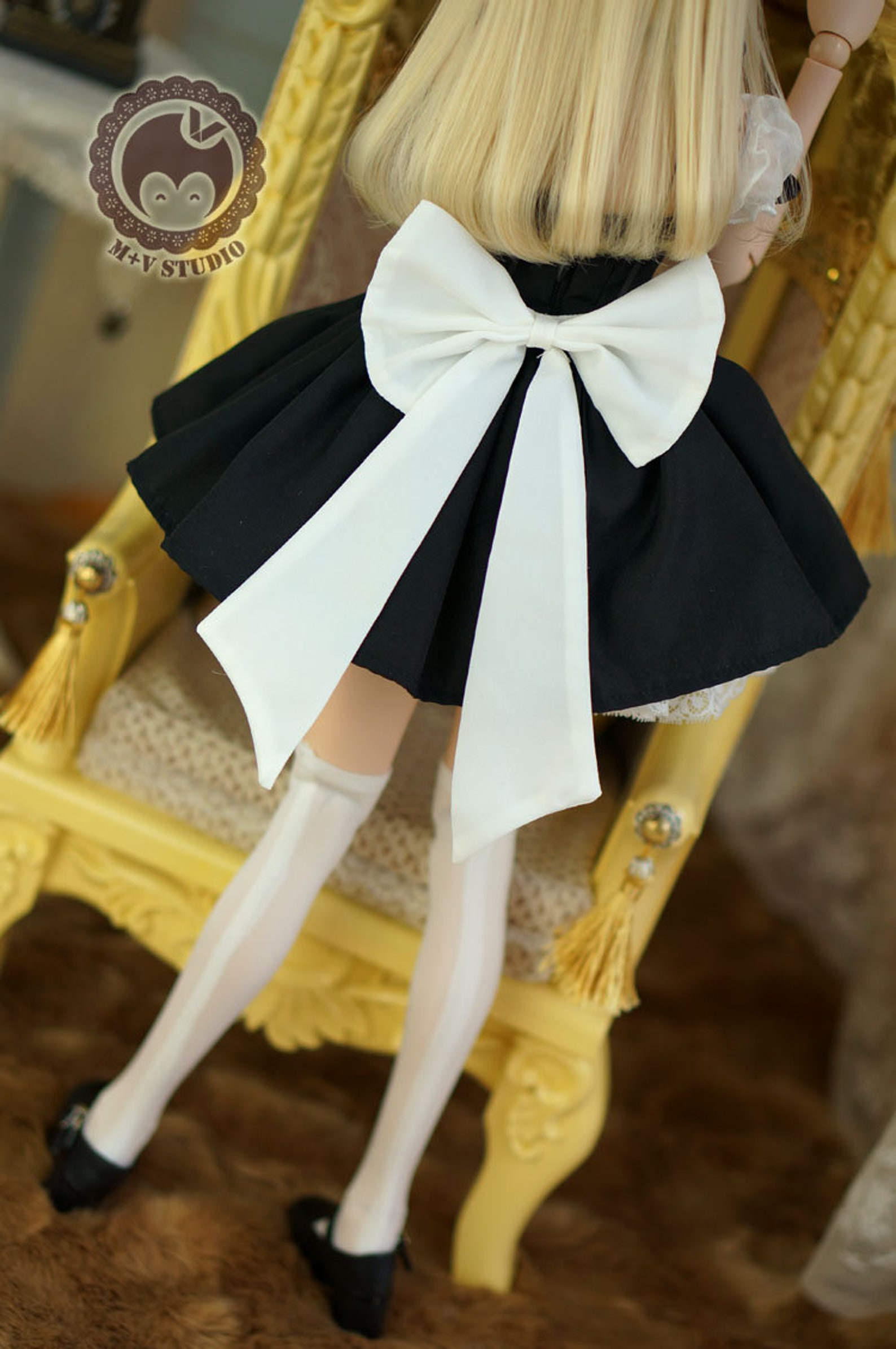 Maid Dress Waitress for Dollfie Dream Smart Doll Girl BJD - Etsy