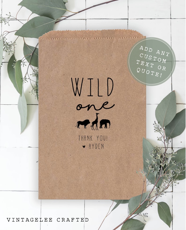 Wild One Birthday Party Favors Wild One Favor Bags Wild One | Etsy