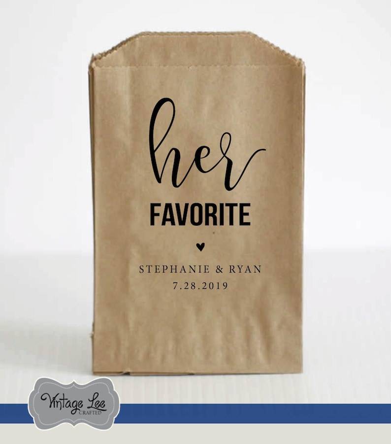 His Favorite Her Favorite Favor Bags His Favorite Her - Etsy