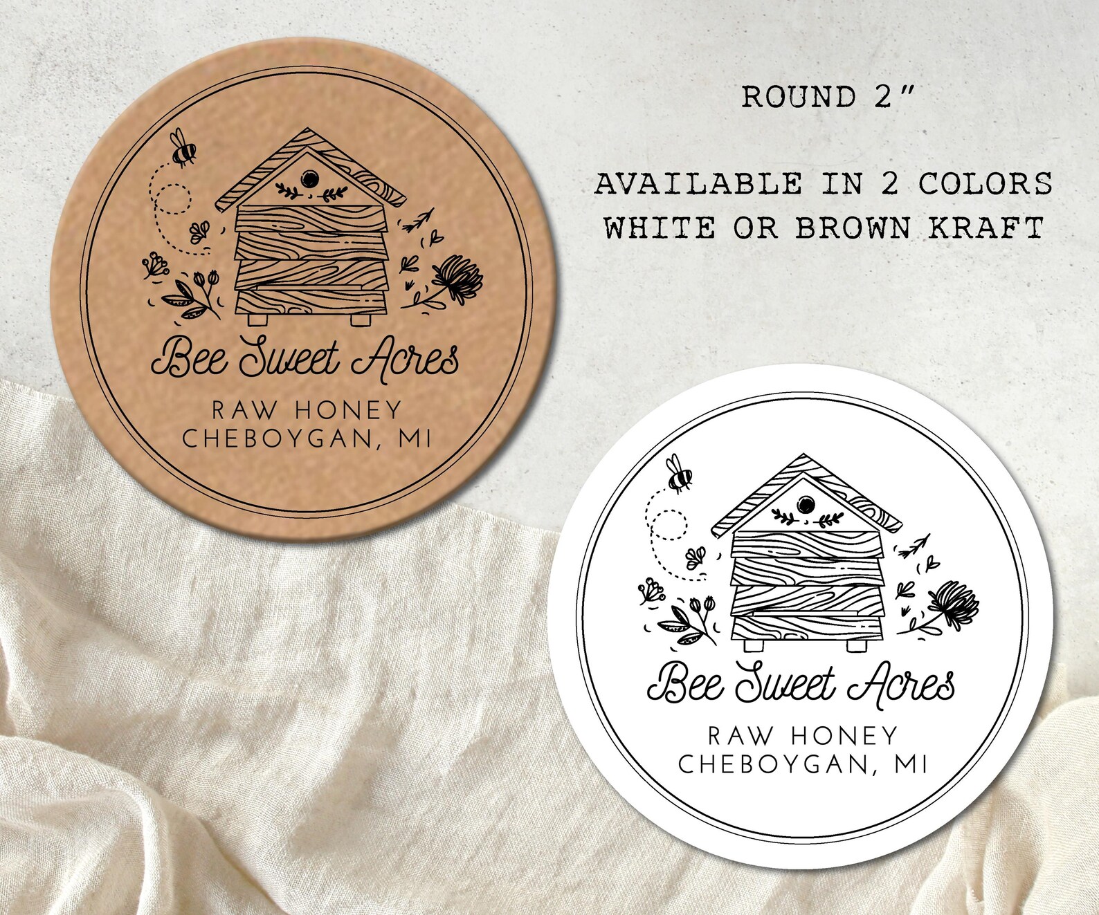 Local Honey Labels, Homemade Honey Label, Farmers Market Labels, Bee ...