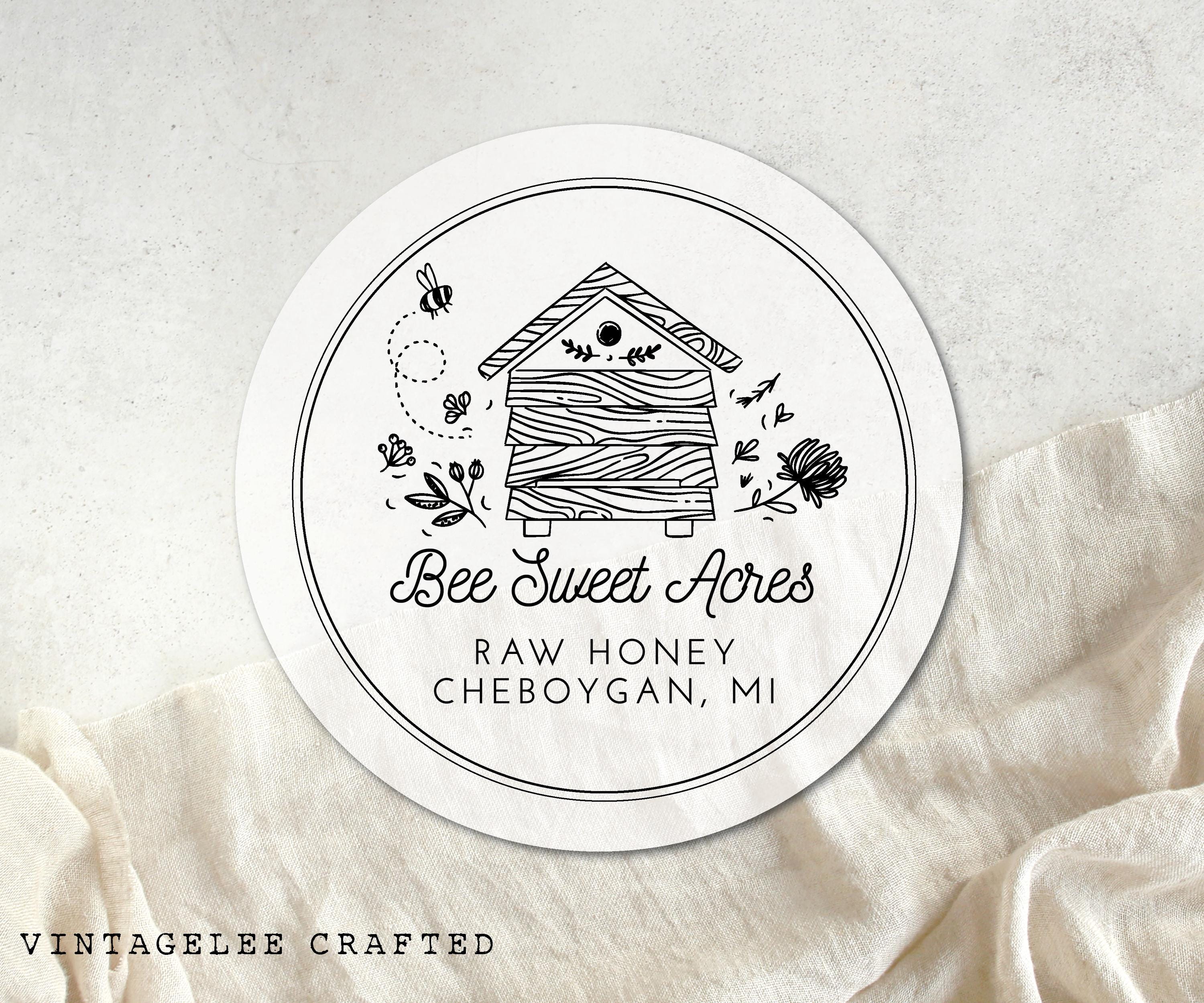Local Honey Labels, Homemade Honey Label, Farmers Market Labels, Bee ...